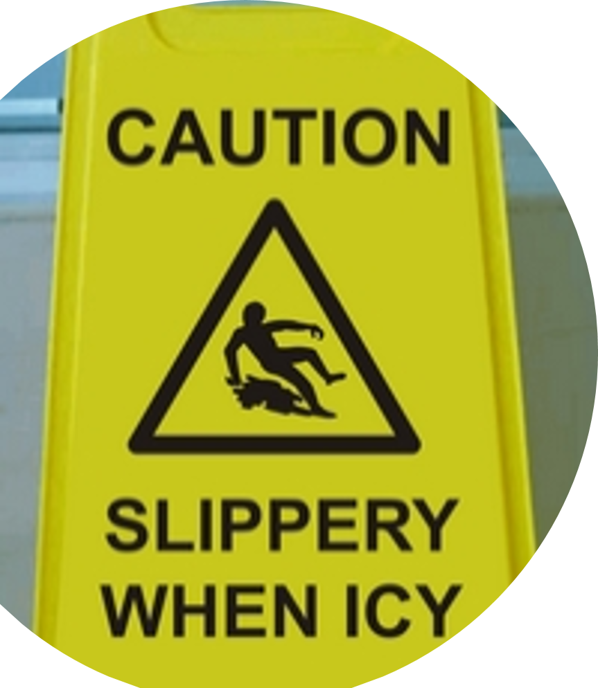 Gala A-Frame Safety Sign - "Slippery When Icy" Yellow - Innoway