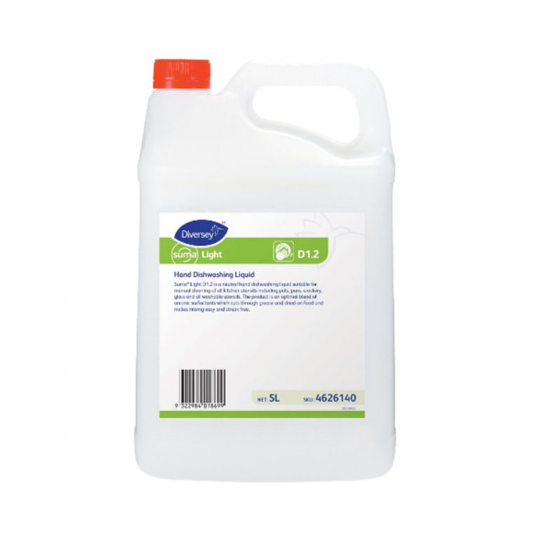 Diversey Suma® Light D1.2 - Hand Dishwashing Liquid 5L (Carton of 2 ...